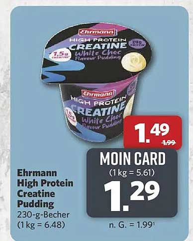 Ehrmann High Protein Creatine Pudding Angebot bei Combi - ProspektGuru.de