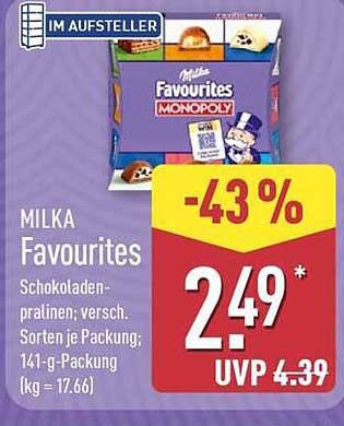 Milka Favourites Schokoladen-Pralinen; Versch. Sorten Je Packung; 141-G ...