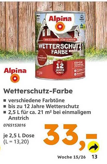 Wetterschutz-Farbe Angebot bei Globus Baumarkt - ProspektGuru.de