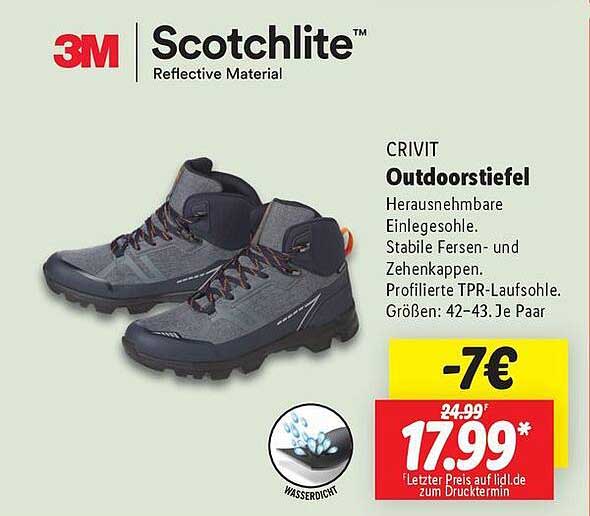 Crivit Outdoorstiefel Angebot bei Lidl - ProspektGuru.de