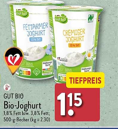 Gut Bio Bio-Joghurt Angebot bei Aldi Nord