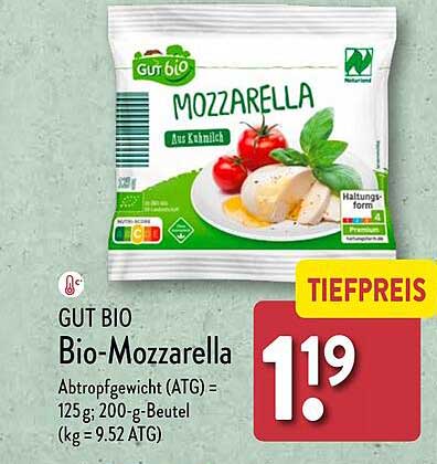 Gut Bio Bio-Mozzarella Angebot bei Aldi Nord