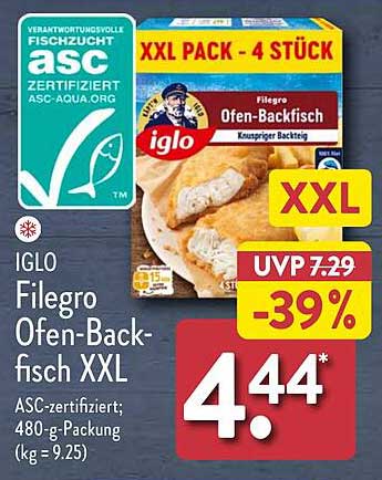 Iglo Filegro Ofen-Backfisch Xxl Angebot bei Aldi Nord
