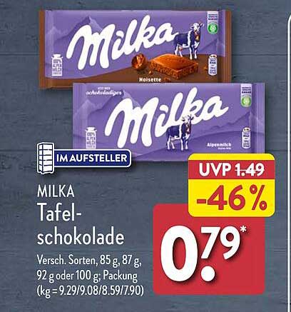 Milka Tafelschokolade Angebot bei Aldi Nord - ProspektGuru.de
