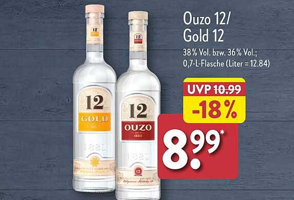 Ouzo 12/Gold 12 Angebot bei Aldi Nord
