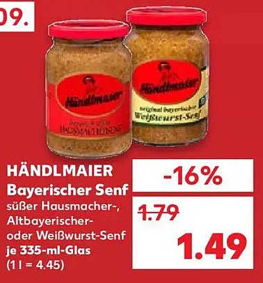 Händlmaier Bayerischer Senf Süßer Hausmacher-, Altbayerischer- Oder ...