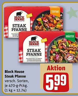 Block House Steak Pfanne Angebot bei REWE Center