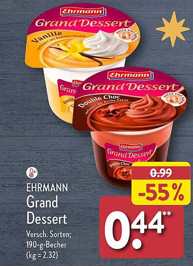 Ehrmann Grand Dessert Angebot bei Aldi Nord - ProspektGuru.de