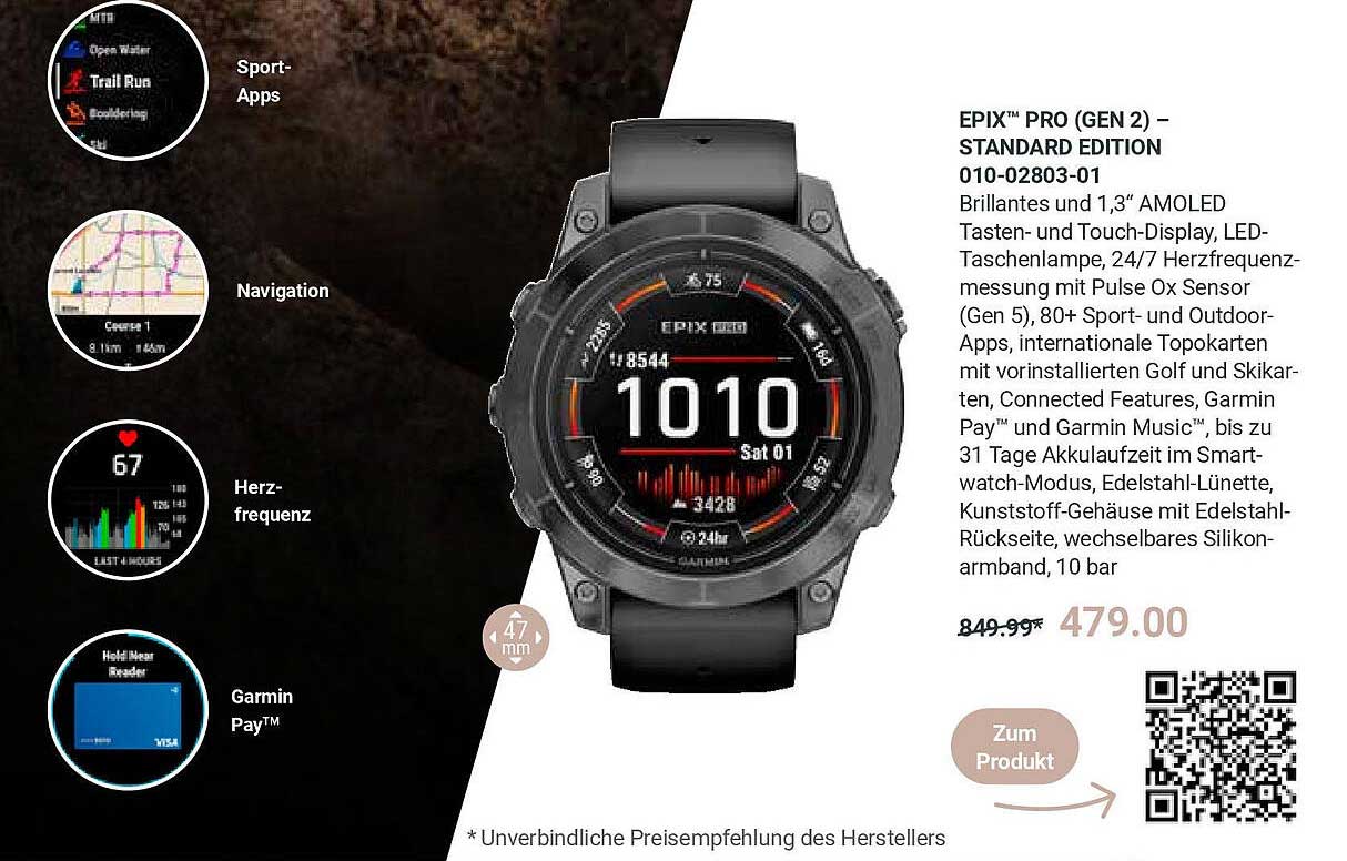 Epix™ Pro (Gen 2) – Standard Edition Angebot bei Globus - ProspektGuru.de