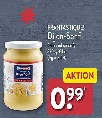Frantastique! Dijon-Senf Angebot bei Aldi Nord