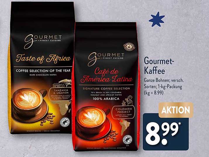 Gourmet-Kaffee Angebot bei Aldi Nord
