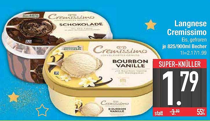 Langnese Cremissimo Bourbon Vanille Angebot bei E-Center