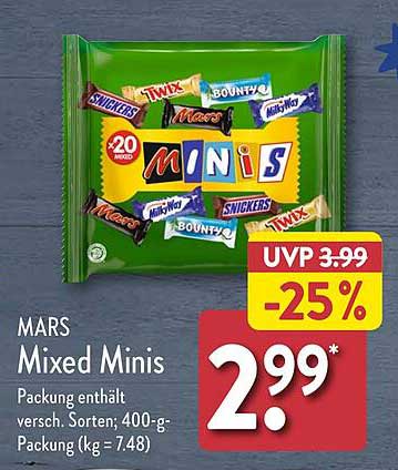 Mars Mixed Minis Angebot bei Aldi Nord