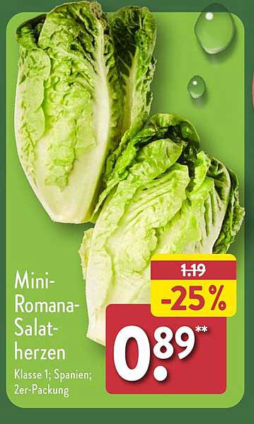 Mini-Romana-Salatherzen Angebot bei Aldi Nord