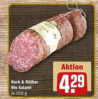 Rack & Rüther Bio Salami Angebot bei REWE Center