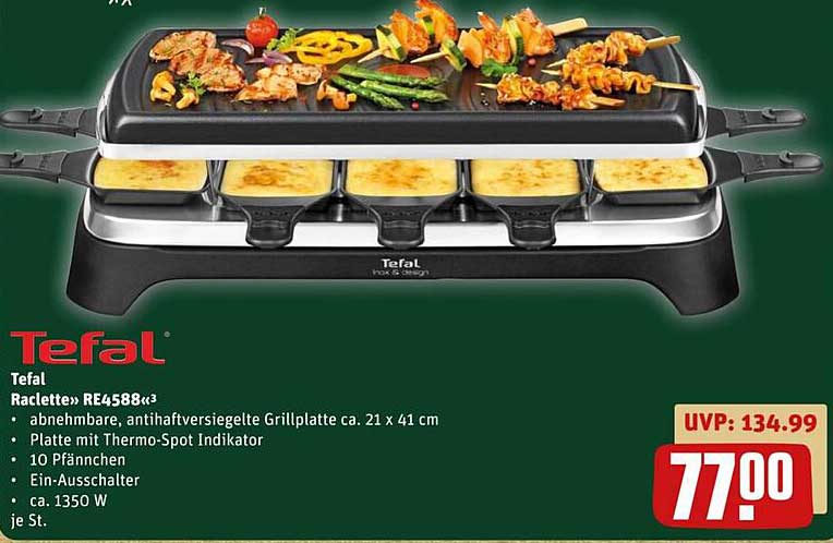 Tefal Raclette Re4588 Angebot bei REWE Center