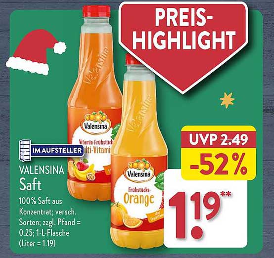 Valensina Saft Angebot bei Aldi Nord