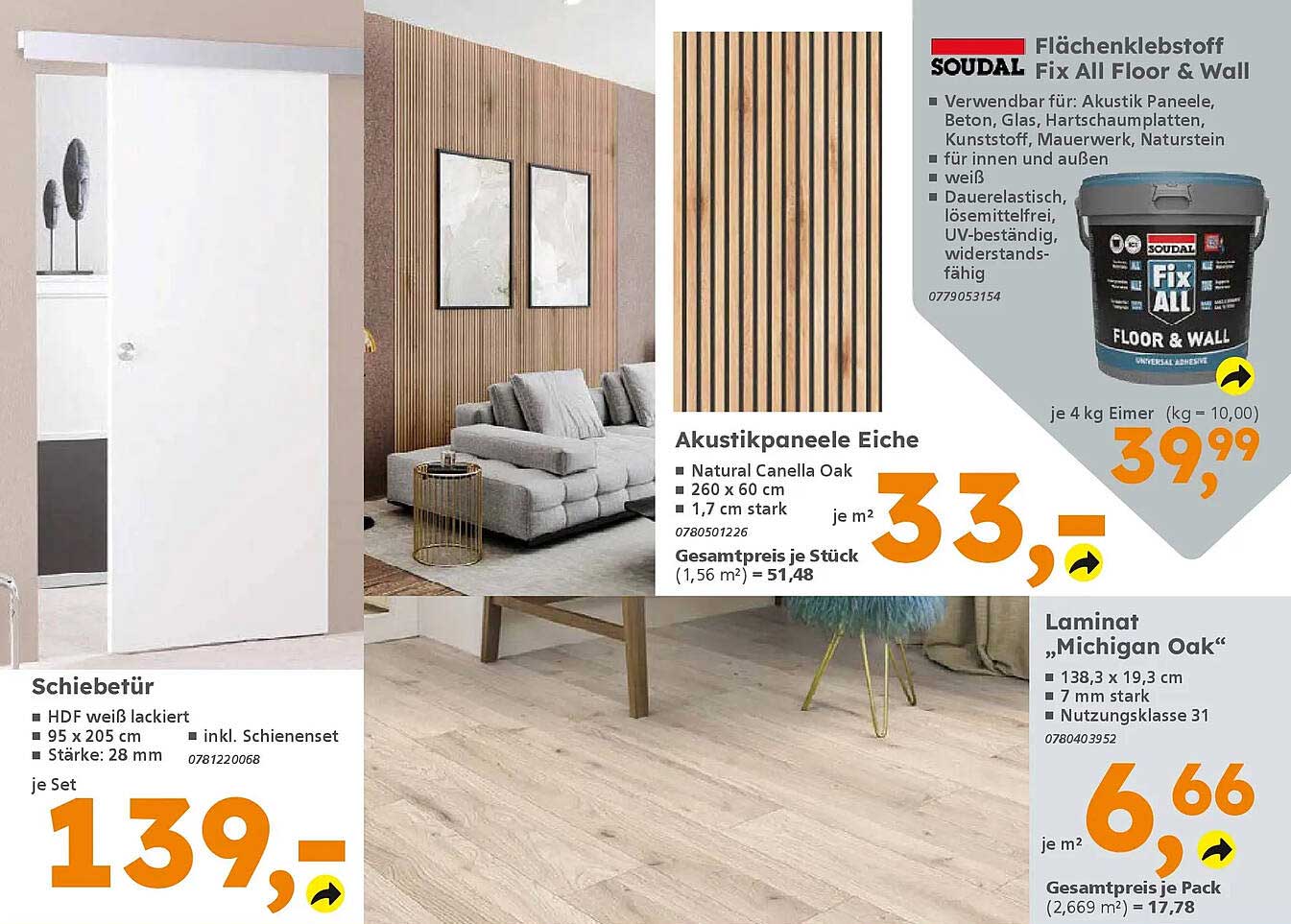 Akustikpaneele Eiche - Natural Canella Oak Angebot bei Globus Baumarkt ...