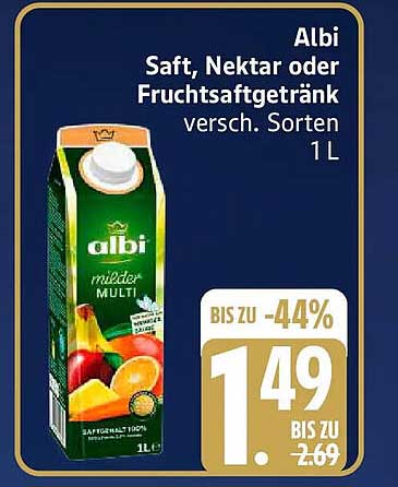 Albi Saft, Nektar Oder Fruchtsaftgetränk 1 L - Verschiedene Sorten ...