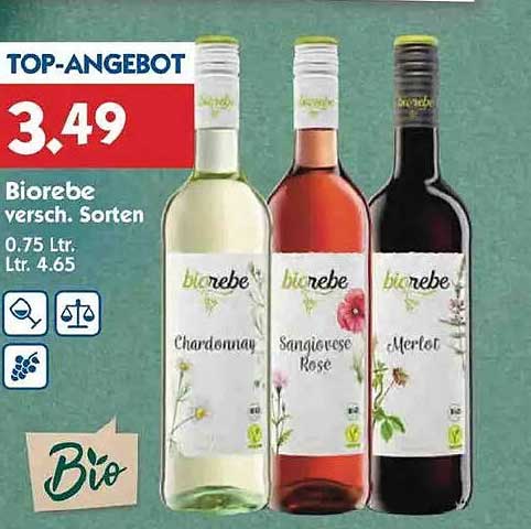 Biorebe Verschiedene Sorten Angebot bei Hol'ab Getränkemarkt ...