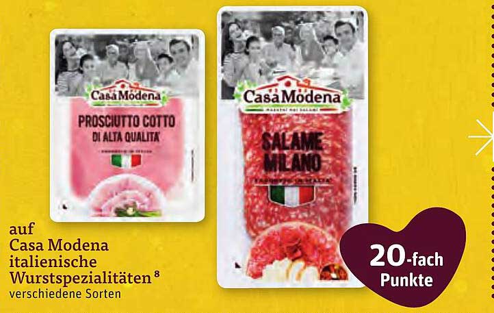 Casa Modena Italienische Wurstspecialitäten, Verschiedene Sorten ...