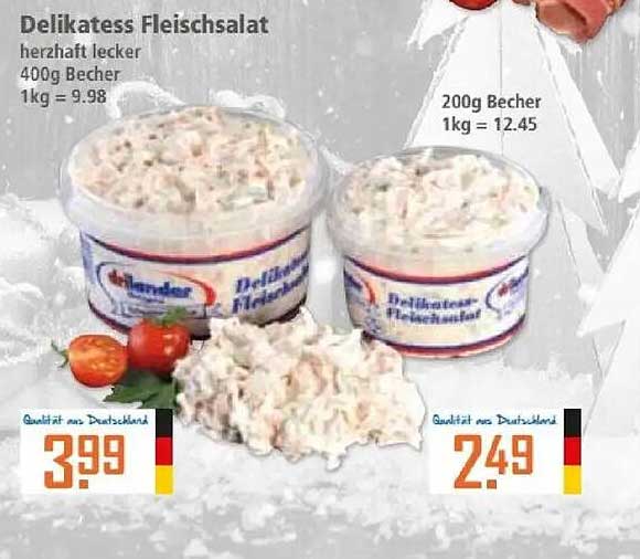 Delikatess Fleischsalat 400G Becher Angebot bei K+K Klaas & Kock ...