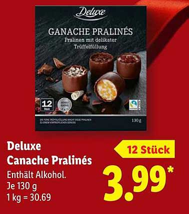 Deluxe Canache Pralines 12 Stück Angebot bei Lidl - ProspektGuru.de