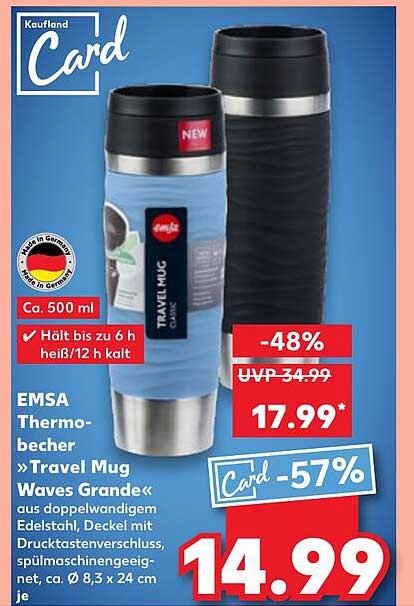 Emsa Thermobecher »Travel Mug Waves Grande« Angebot bei Kaufland ...
