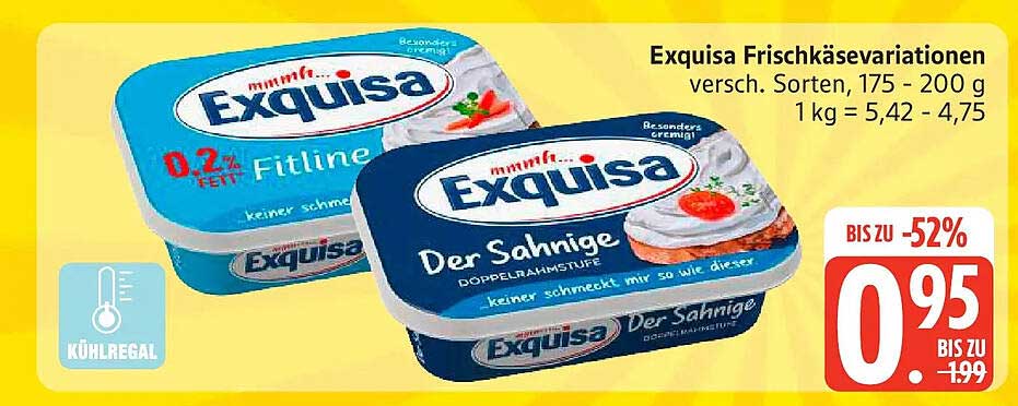 Exquisa Frischkäsevariationen – Diverse Sorten, 175 - 200 G Angebot bei ...