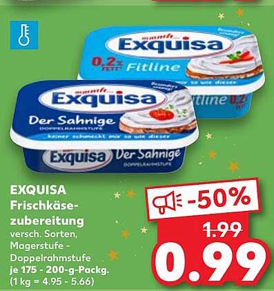 Exquisa Frischkäsezubereitung – Verschiedene Sorten, Magerstufe Angebot ...