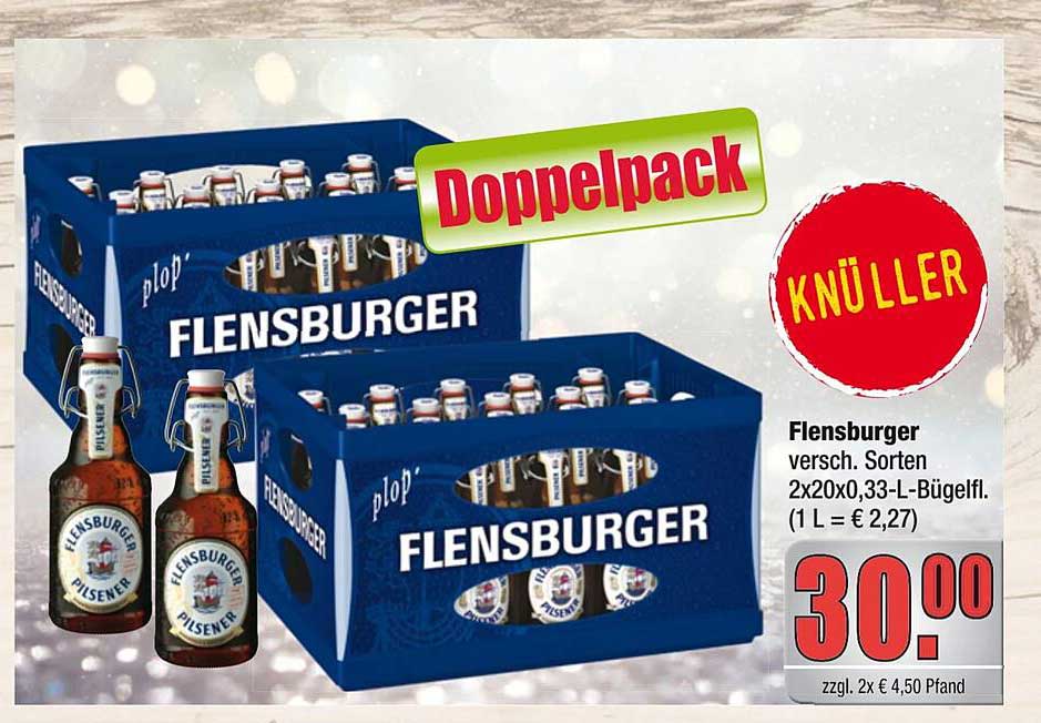 Flensburger Doppelpack – 2X20X0,33 L-Bügelflaschen Angebot bei Alldrink ...