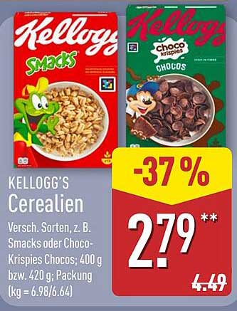 Kellogg's Cerealien - Verschiedene Sorten Angebot bei Aldi Nord ...