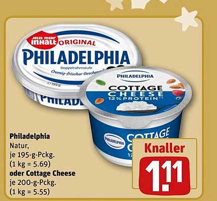 Philadelphia 195-G-Packung Oder Cottage Cheese 200-G-Packung Angebot ...