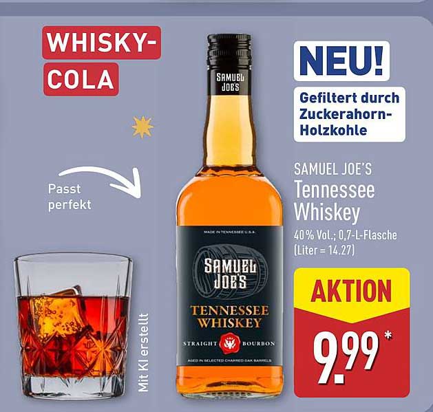 Samuel Joe's Tennessee Whiskey 0,7 L Angebot bei Aldi Nord ...