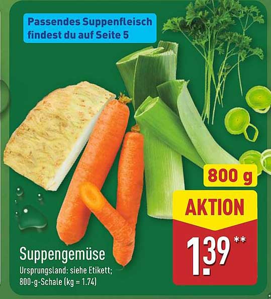 Suppengemüse 800 G - Jetzt Im Angebot! Angebot bei Aldi Nord ...