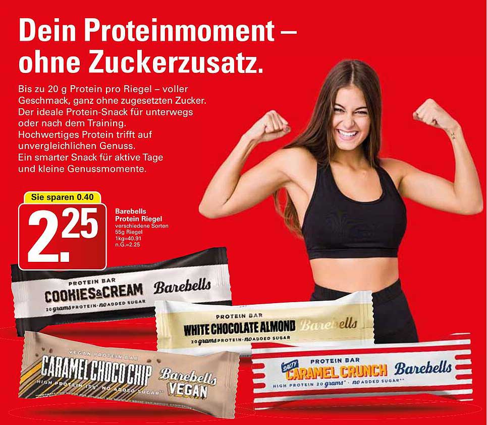 Barebells Protein-Riegel Verschiedene Sorten, 1 Kg = 40,36 €, 55 G ...