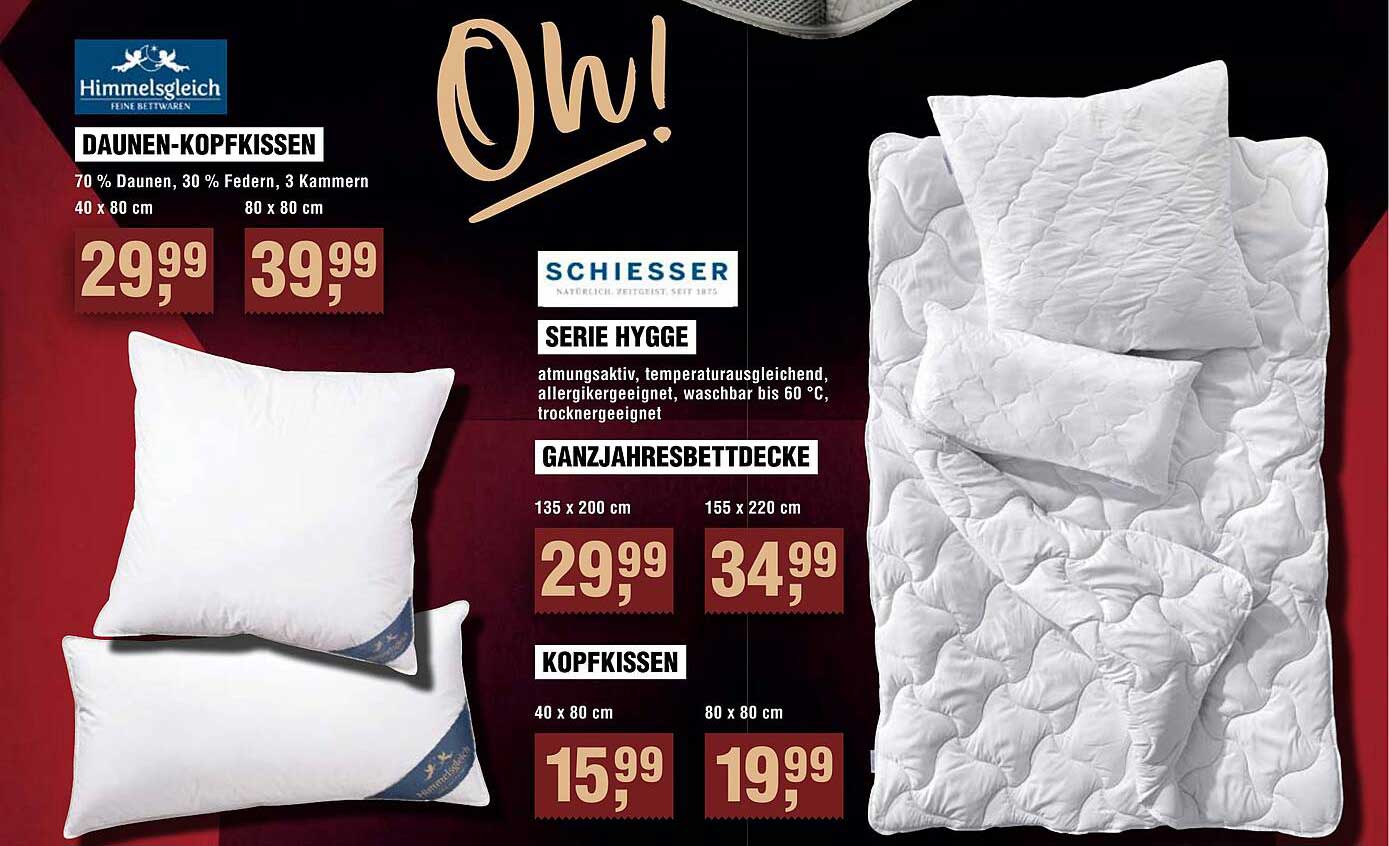 Daunen Oder Feder Kopfkissen