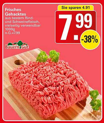 Frisches Hackfleisch Aus Bestem Rind- Und Schweinefleisch, Vielseitig ...