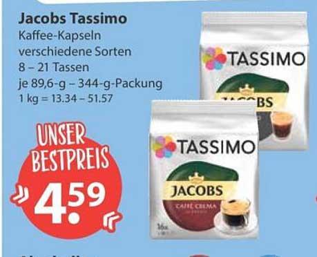 Jacobs Tassimo T-Discs Angebot bei Globus - ProspektGuru.de