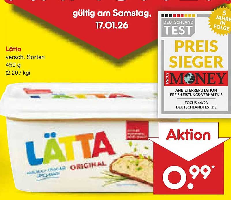 Stilvolle Lãtta Angebot Netto Bild