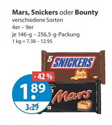 Mars, Snickers, Balisto, Bounty, Milky Way Oder Twix Verschiedene ...