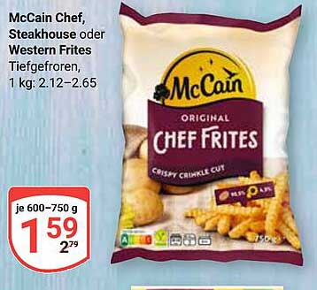Mccain Chef Frites, Steakhouse Frites Golden Longs Oder Smiles Angebot ...
