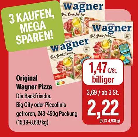 Original Wagner Pizza Angebot bei Feneberg - ProspektGuru.de