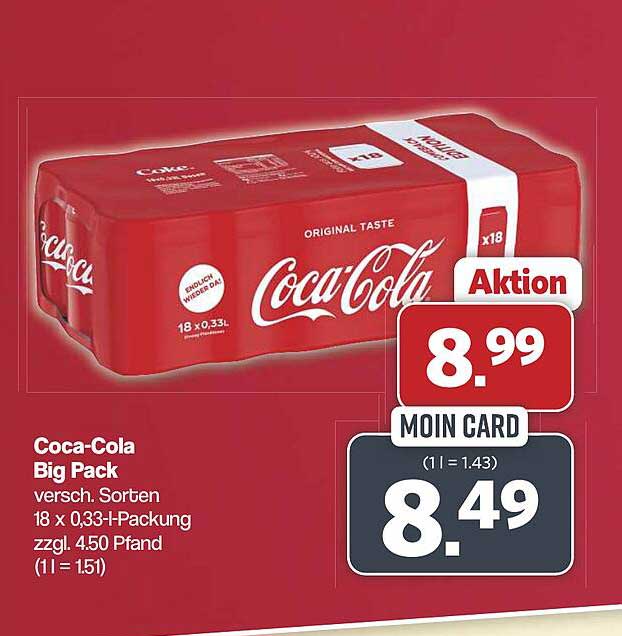 Coca-Cola Big Pack Angebot bei Famila Nord West