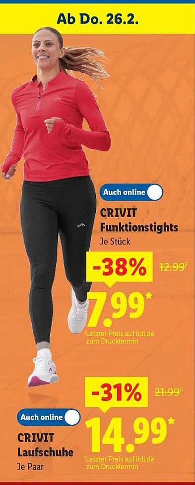 Crivit Funktionstights Je Stück Angebot bei Lidl - ProspektGuru.de