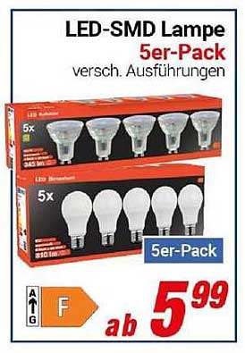 Led-Smd Lampe 5Er-Pack, Versch. Ausführungen Angebot bei CENTERSHOP ...