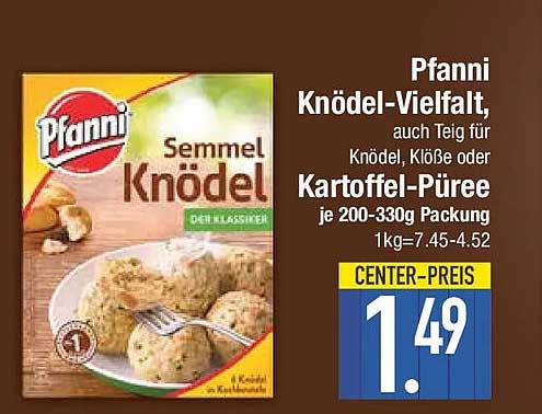 Pfanni Knödel-Vielfalt, Auch Teig Für Knödel, Klöße Oder Kartoffel ...