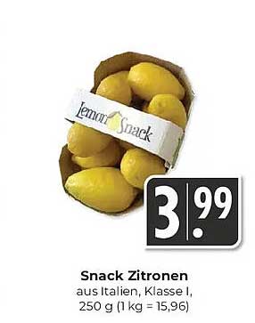 Snack Zitronen Aus Italien, Klasse I, 250 G Angebot bei HIEBER ...