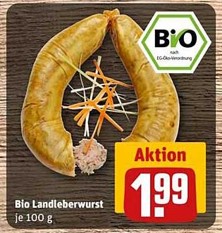 Bio Landleberwurst Angebot bei REWE Center - ProspektGuru.de