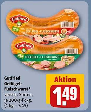 Gutfried Geflügel-Fleischwurst Angebot bei REWE Center